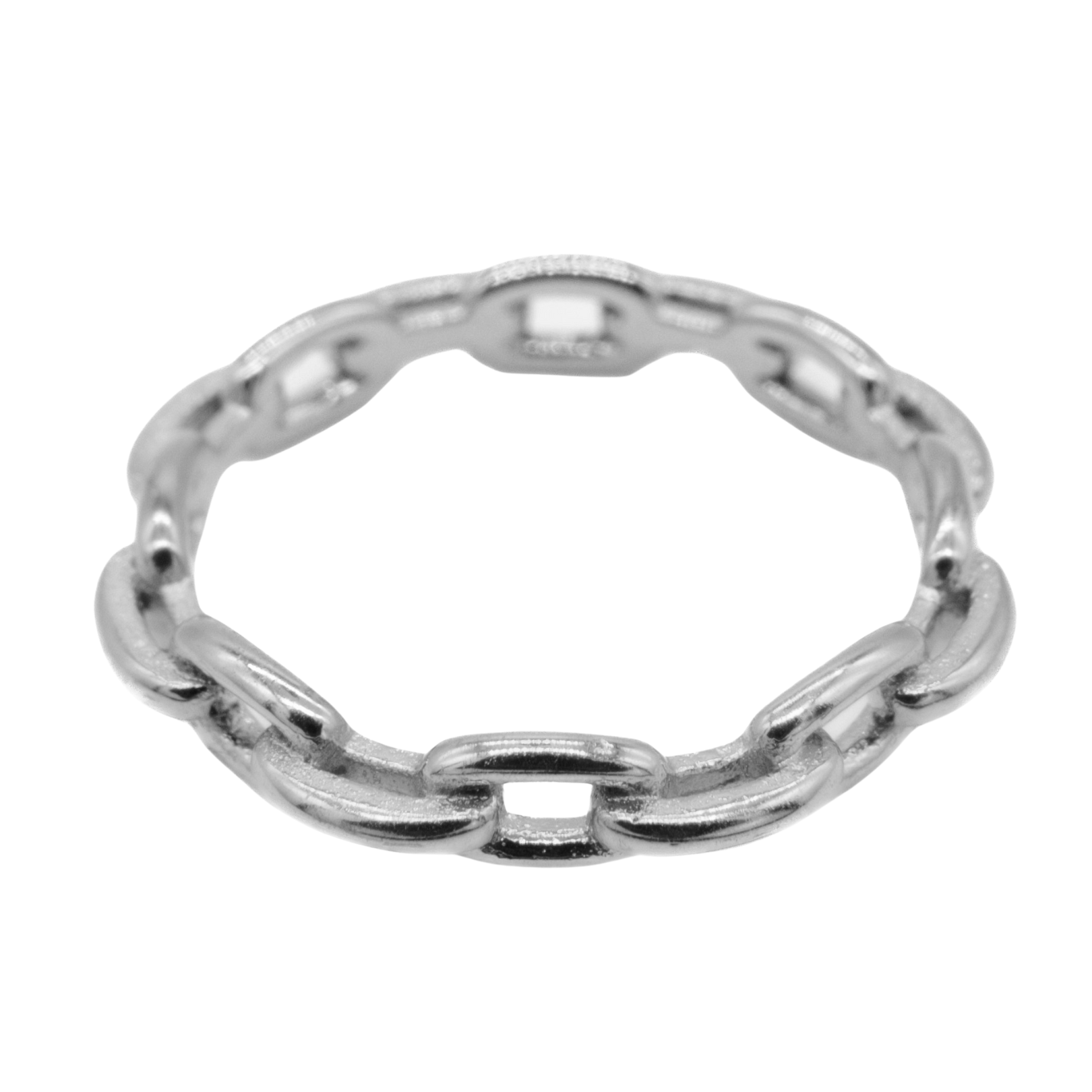 Chained Up Plain Chain Ring | Stainless Steel Statement Gothic Rings ...