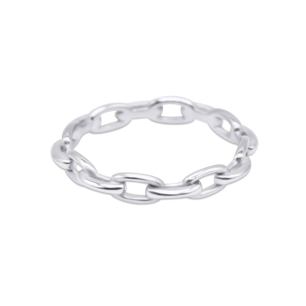 Chained Up Plain Chain Ring | Stainless Steel Statement Gothic Rings ...