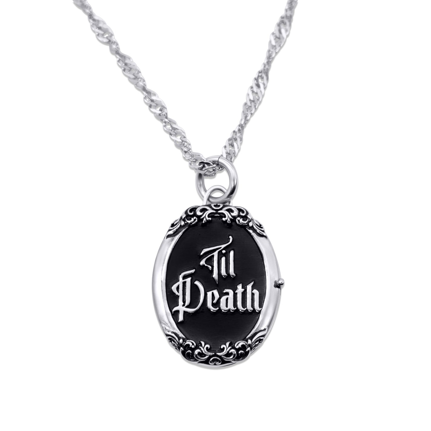 Til Death Locket Necklace | Gothic Locket Jewellery – Mysticum Luna ...